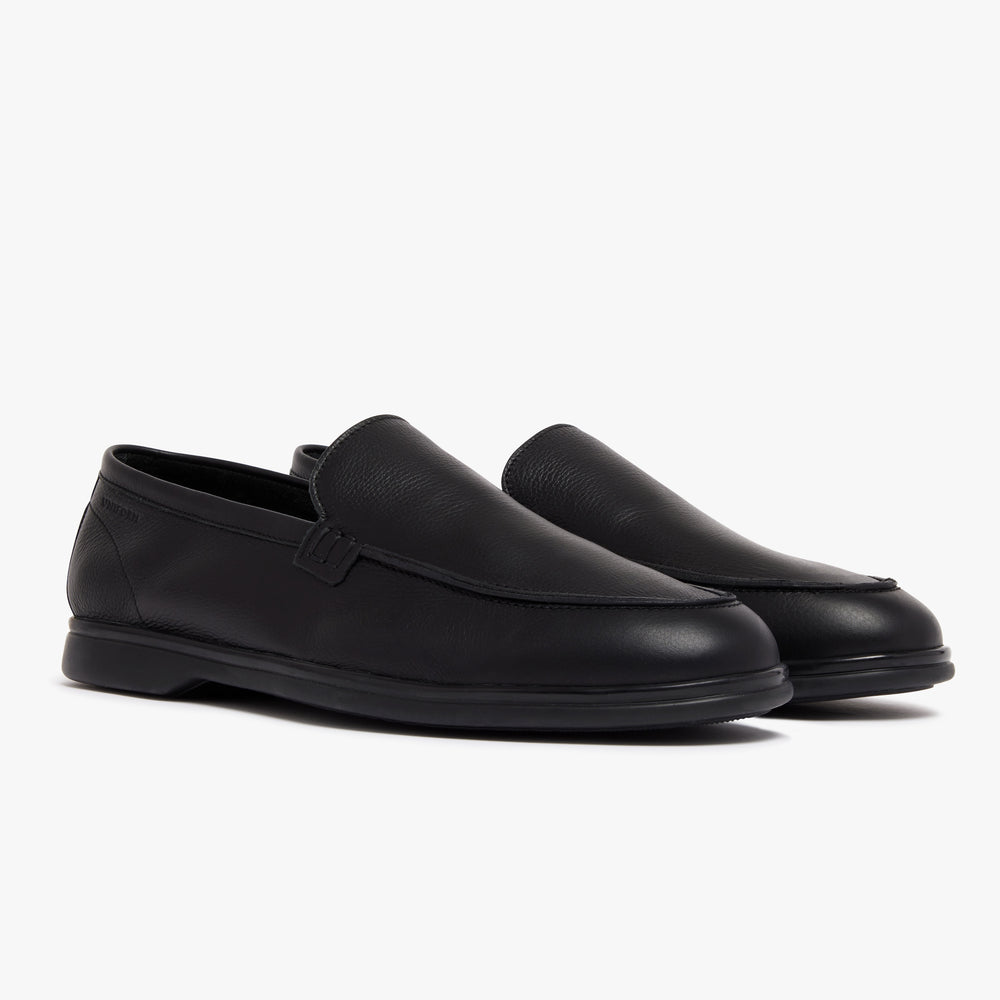 Relaxed Loafer Triple Black Leather Mens