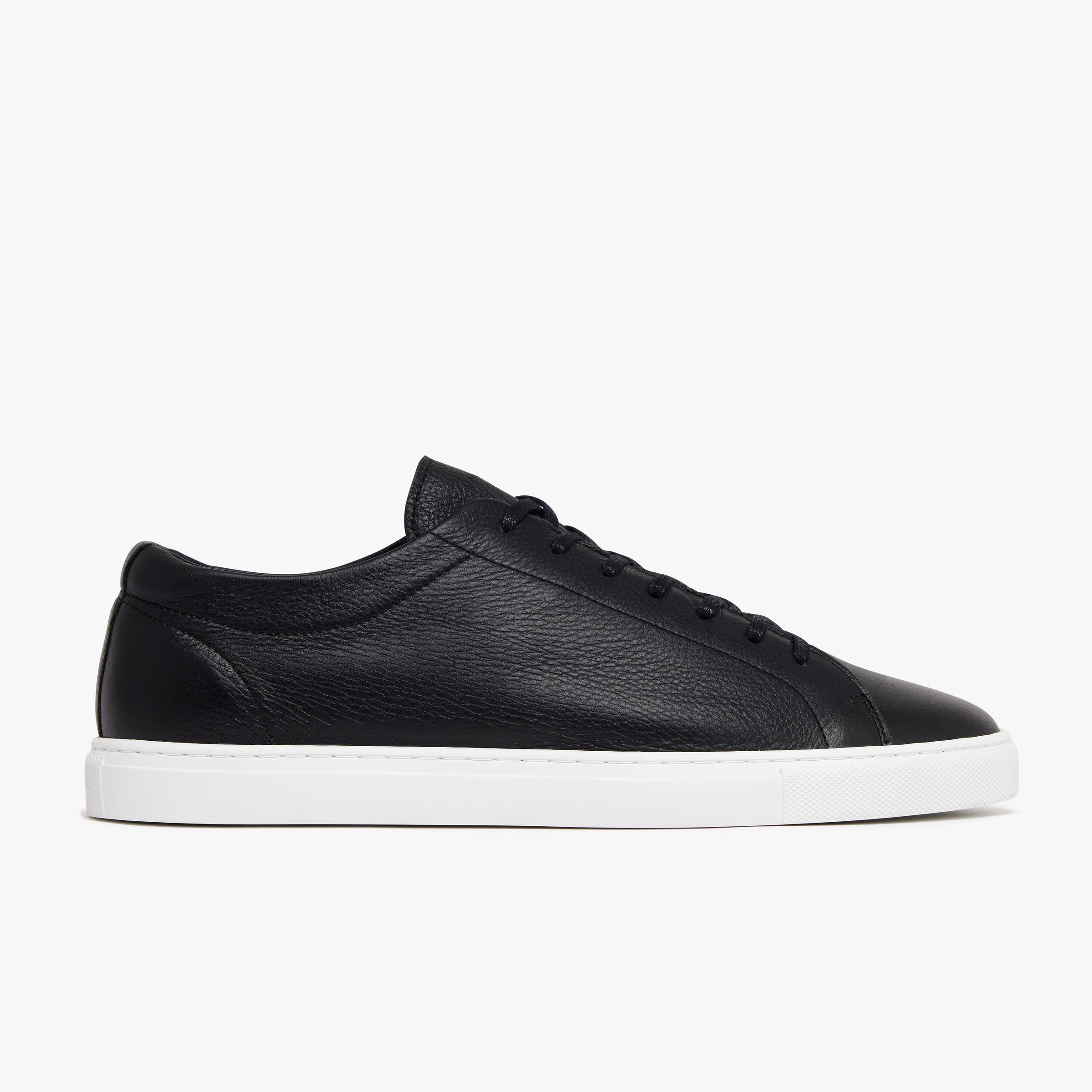 Men's Black Minimalist Leather Sneaker | Uniform Standard