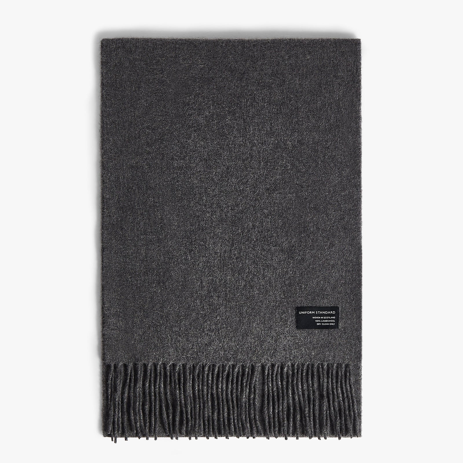 Merino Wool Woven Scarf, Carbon Melange | Uniform Standard