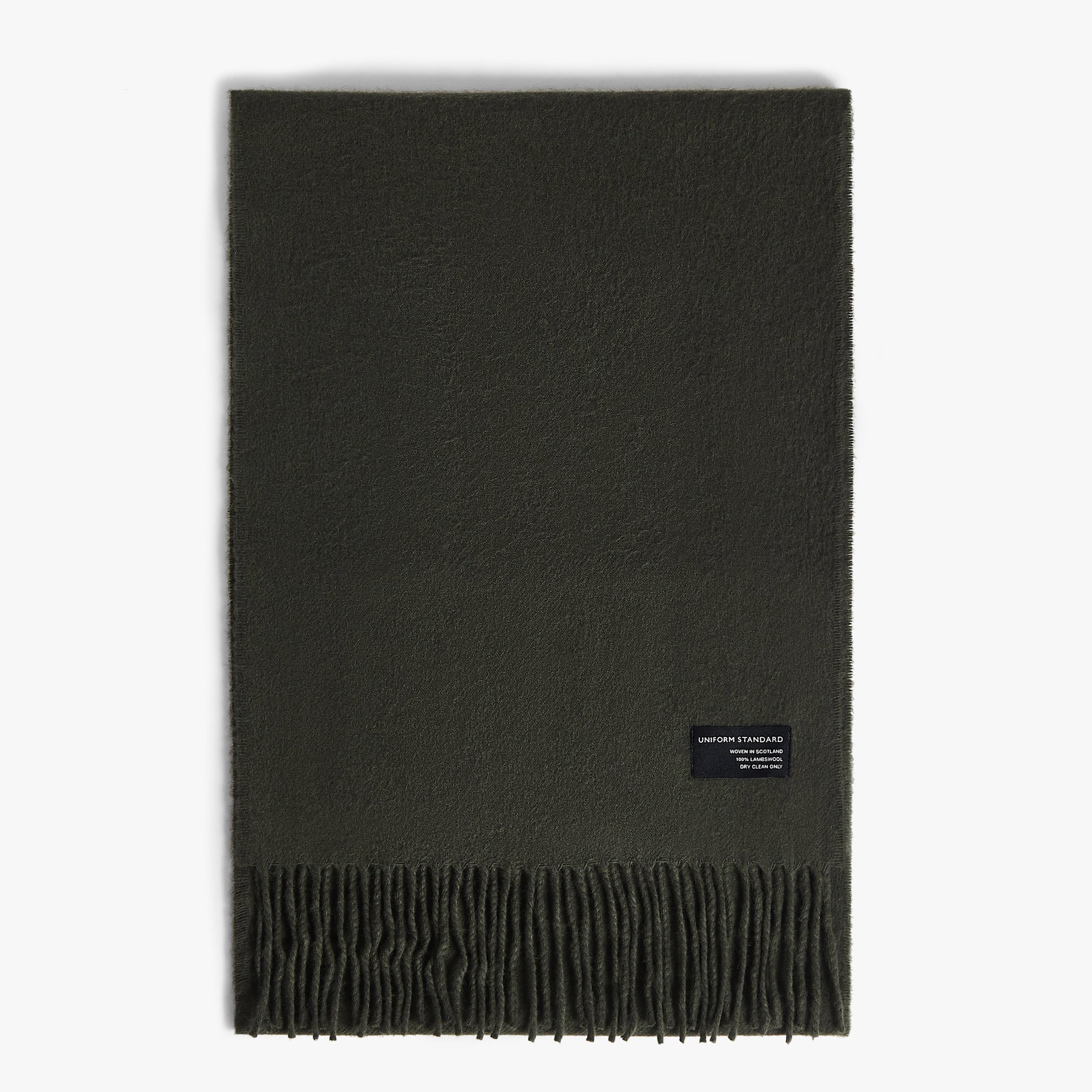 Merino Wool Woven Scarf Military