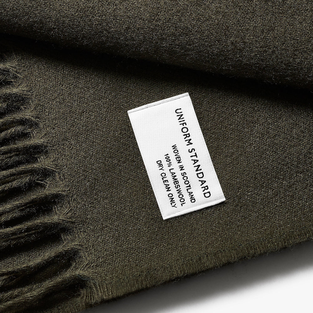 Merino Wool Woven Scarf, Moss | Uniform Standard